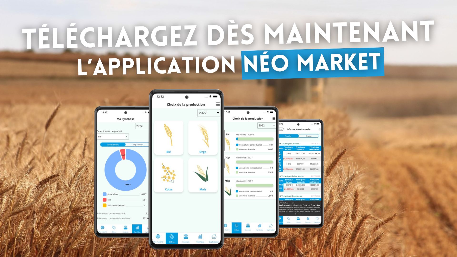 Néo Market : vendre mes céréales en toute simplicité